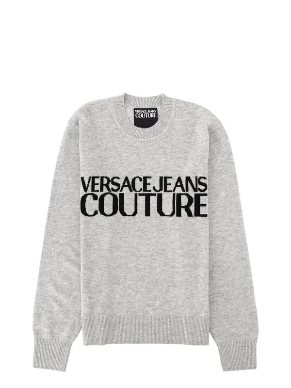 Versace Crewneck Logo Sweater - Grey