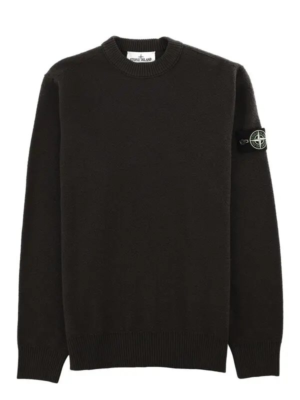 Stone Island Ribbed Wool Pullover - Grey