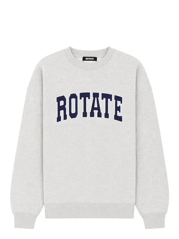ROTATE BY BIRGER CHRISTENSEN Crewneck Sweatshirt With Logo - Grey