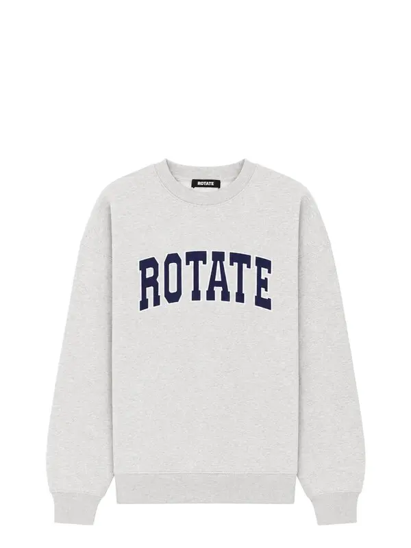 ROTATE BY BIRGER CHRISTENSEN Crewneck Sweatshirt With Logo - Grey