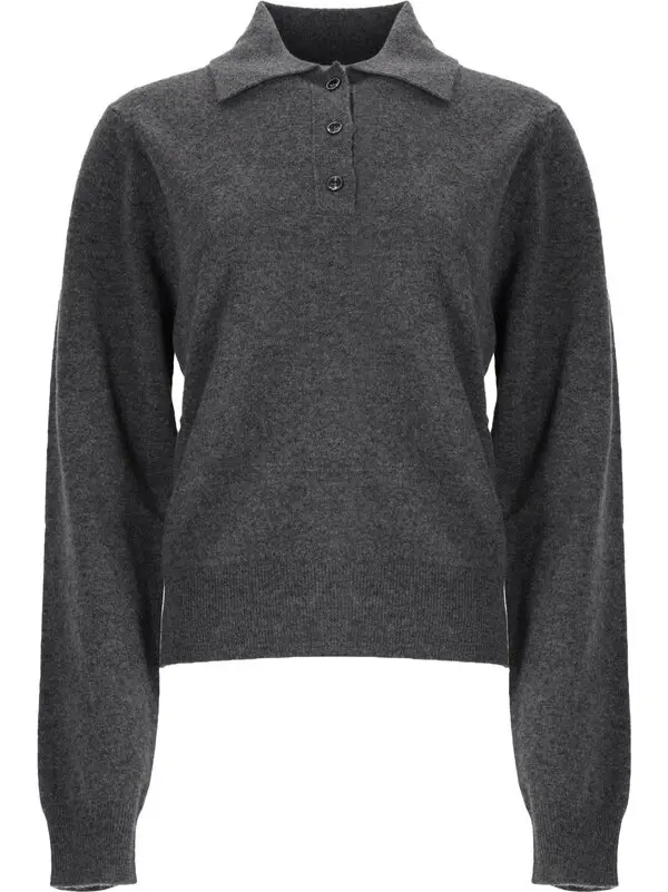 MAISON MARGIELA Knit Polo Shirt - Grey