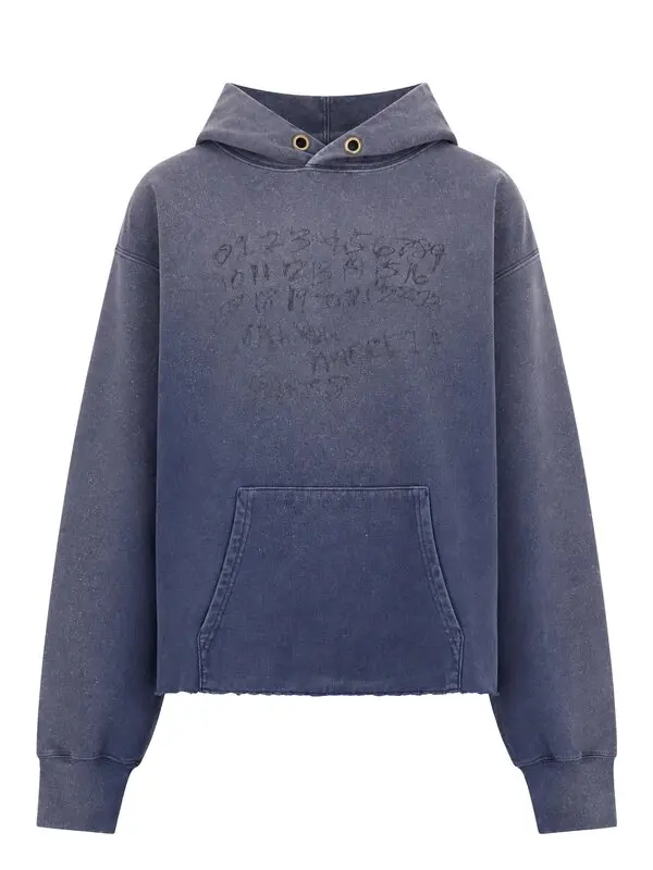 MAISON MARGIELA Printed Hoodie - Blue
