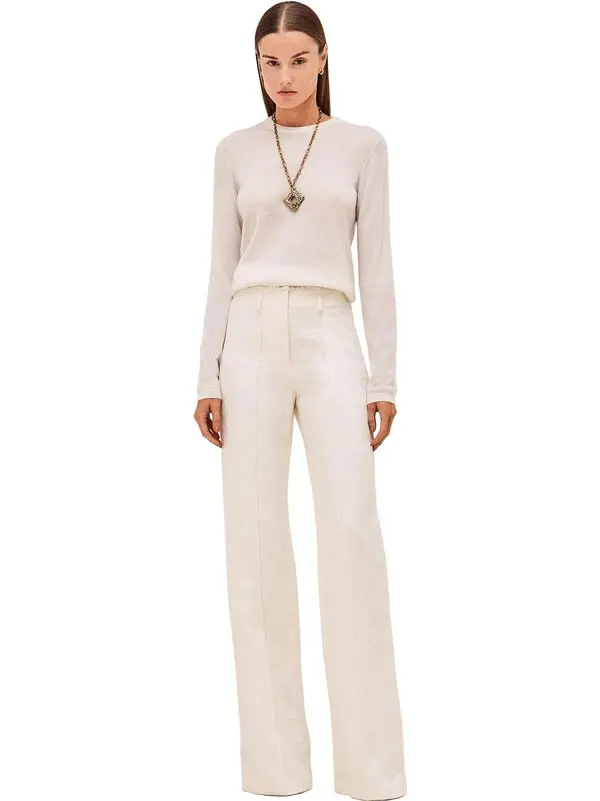 Alexis Laris Cashmere Crewneck Sweater - Ivory