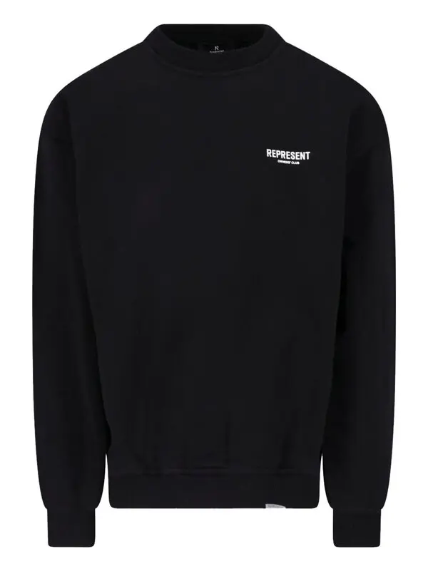 REPRESENT 100% Cotton Crewneck Sweater - Black