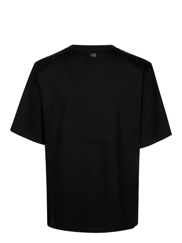 Victoria Beckham Fashion Made Me Smile" Slogan T-shirt - Nero