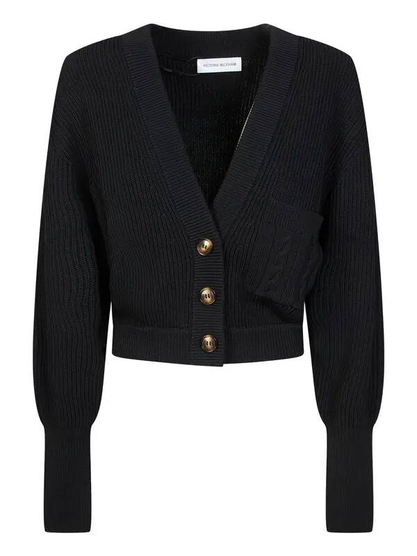 Victoria Beckham Cropped Cardigan - Nero