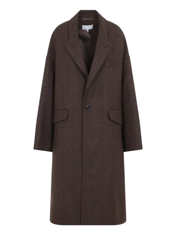 MAISON MARGIELA Wool Double-breasted Peacoat - Brown