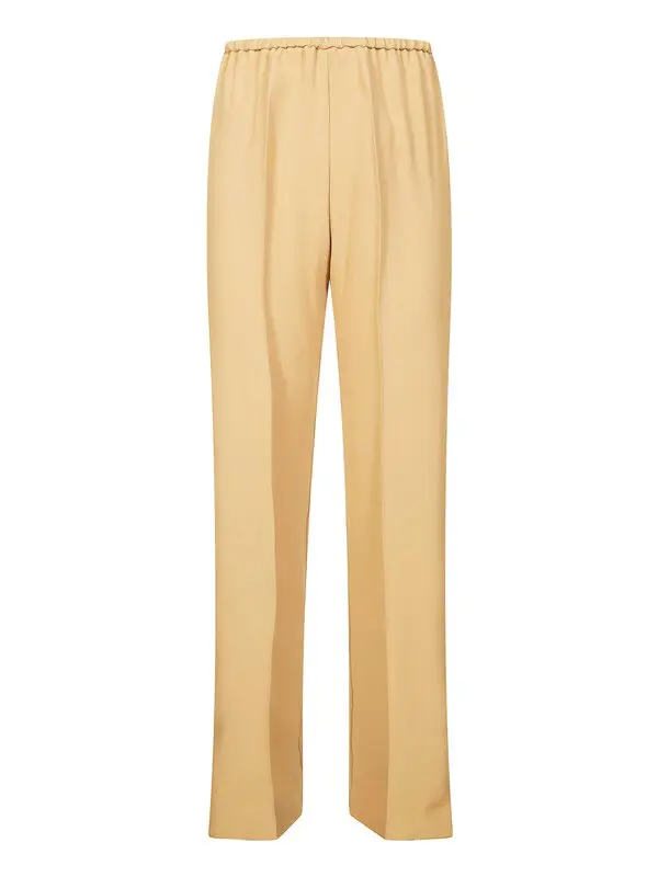FORTE_FORTE Textured Knit Full Length Pants - Marrone