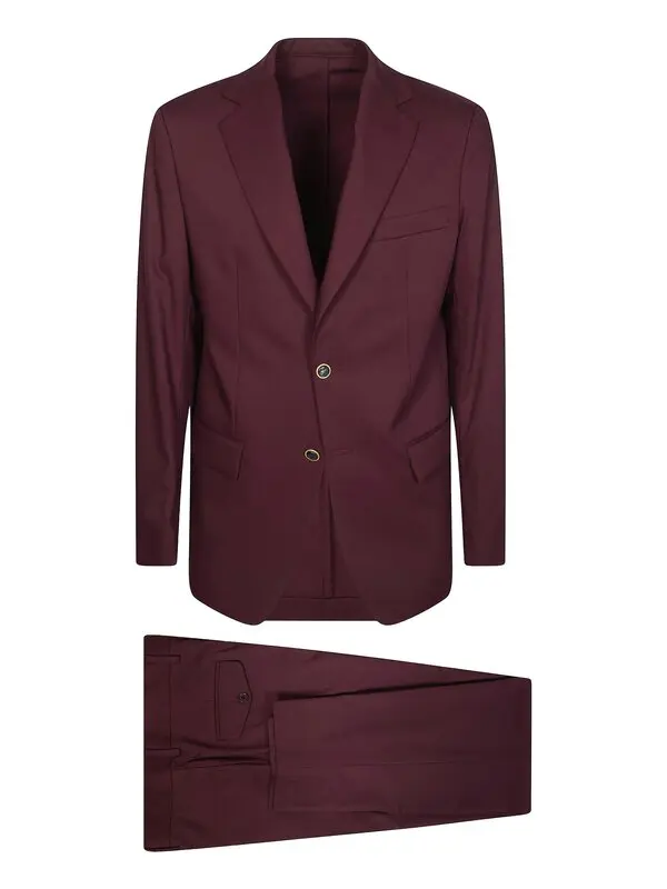 MARSEM Tailored Slim-fit Gown Pants - Rosso