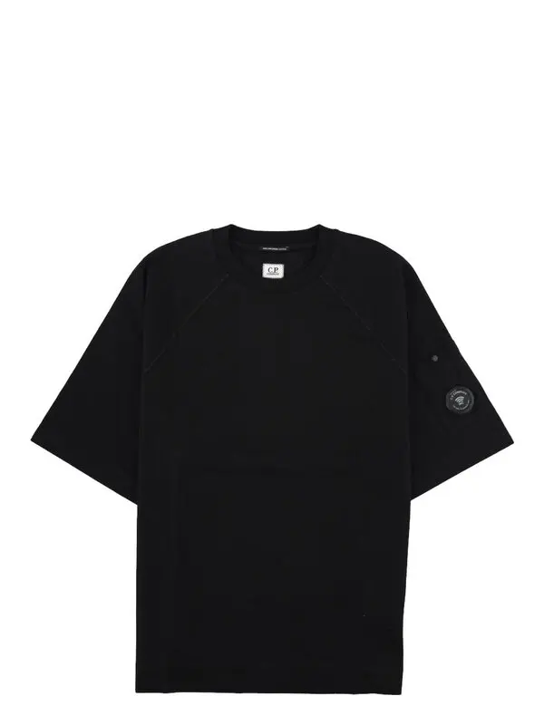C.P. COMPANY C. P. Company Logo Cotton T-shirt - Black