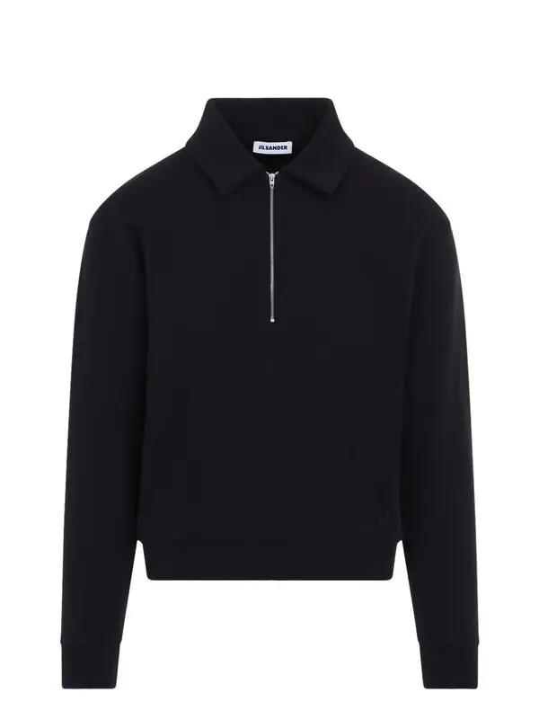 JIL SANDER Half-zip Sweatshirt - Blue