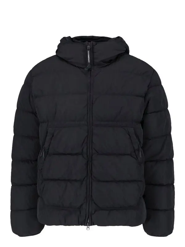 C.P. COMPANY Hooded Utility Jacket With Adjustable Fit - Black