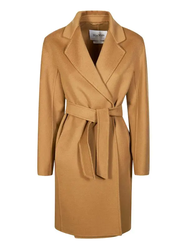 Max Mara Belted Overcoat - Beige