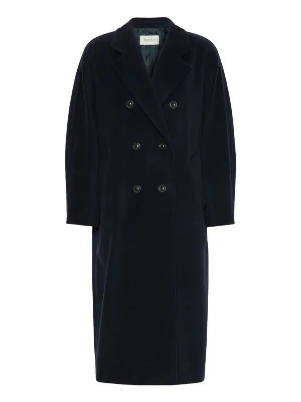 Max Mara Oversized Wool-cashmere Beaver Coat - Blu