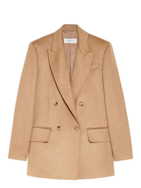 Max Mara Lightweight Baby Camel Drap Blazer - Beige