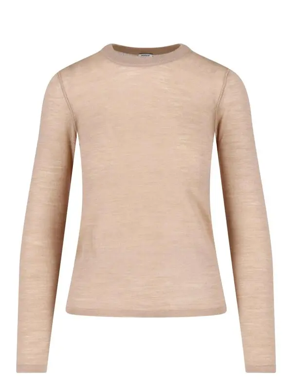 Aspesi 100% Virgin Wool Long Sleeve Sweater - Brown