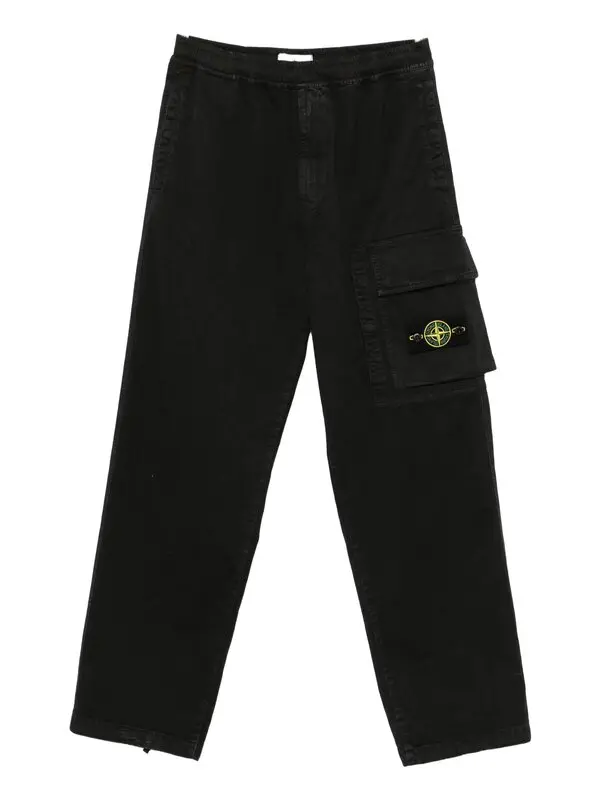 Stone Island Regular Tapered Cargo Pants - Nero
