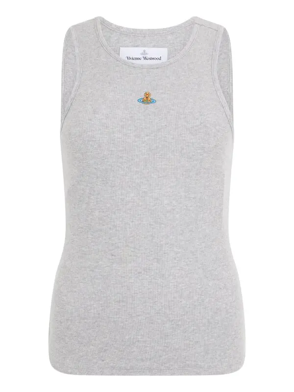 VIVIENNE WESTWOOD Orb Cotton Tank Top - Heather Grey