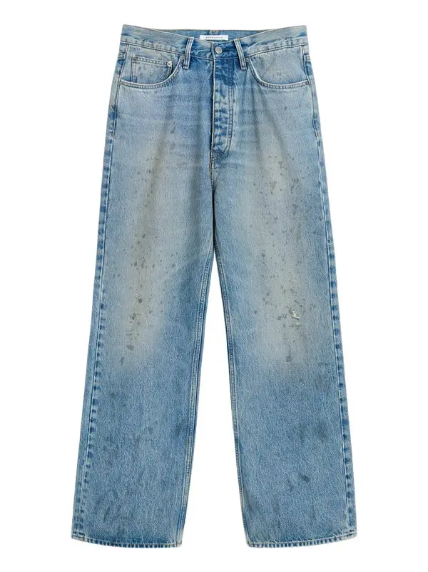 SUNFLOWER High-waisted Straight Relaxed-leg Jeans In Organic Cotton - Blu