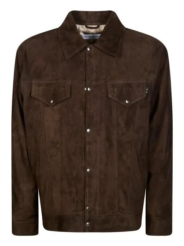 DEPARTMENT 5 Suede Jacket - Marrone