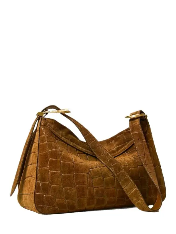 TWINSET Liliane Croc-effect Leather Tote Bag - Brown