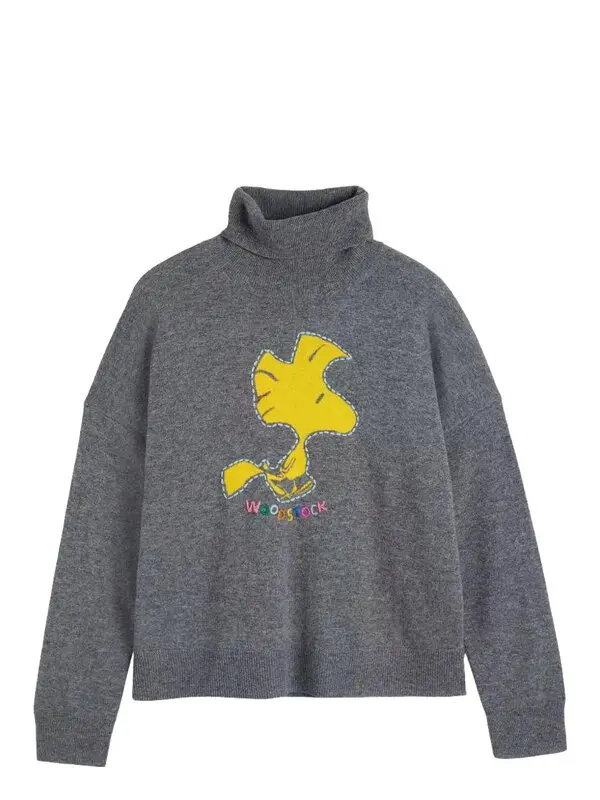 Chinti & Parker Woodstock Turtleneck Sweater - Grey