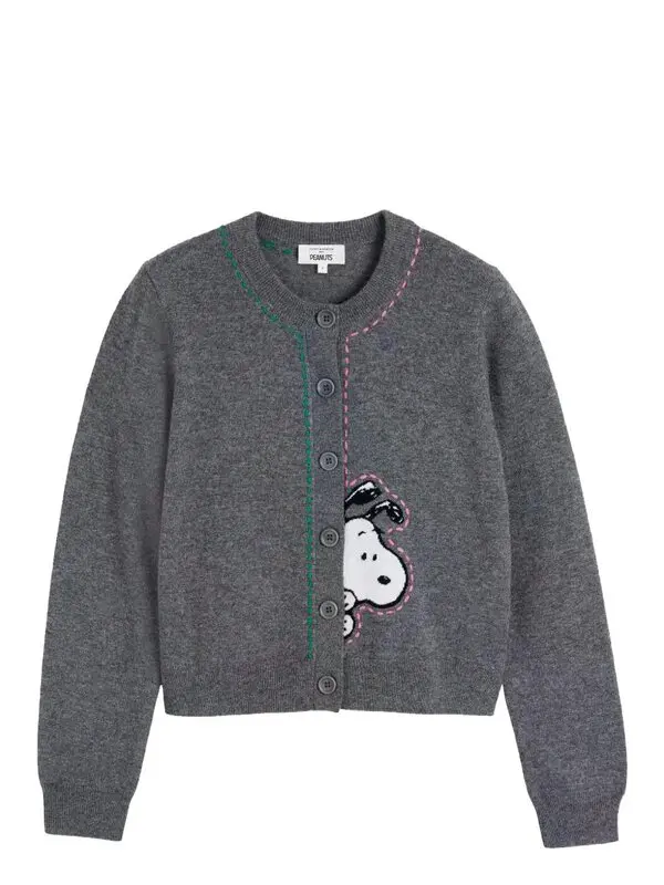 Chinti & Parker Snoopy Peep Cardigan - Grey