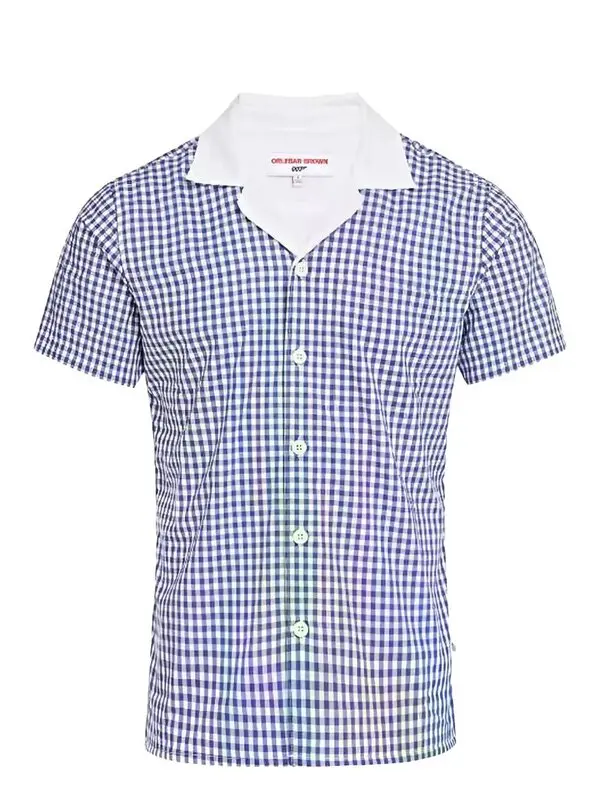 Orlebar Brown Thunderball Gingham Shirt - Blue