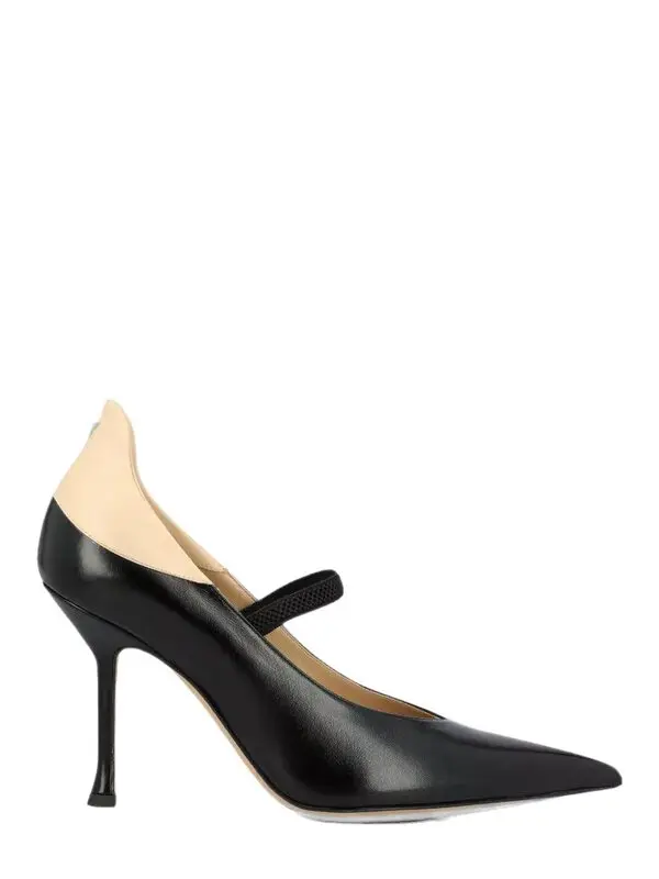 Fendi Leather Pointed Toe Heeled Pumps - Black