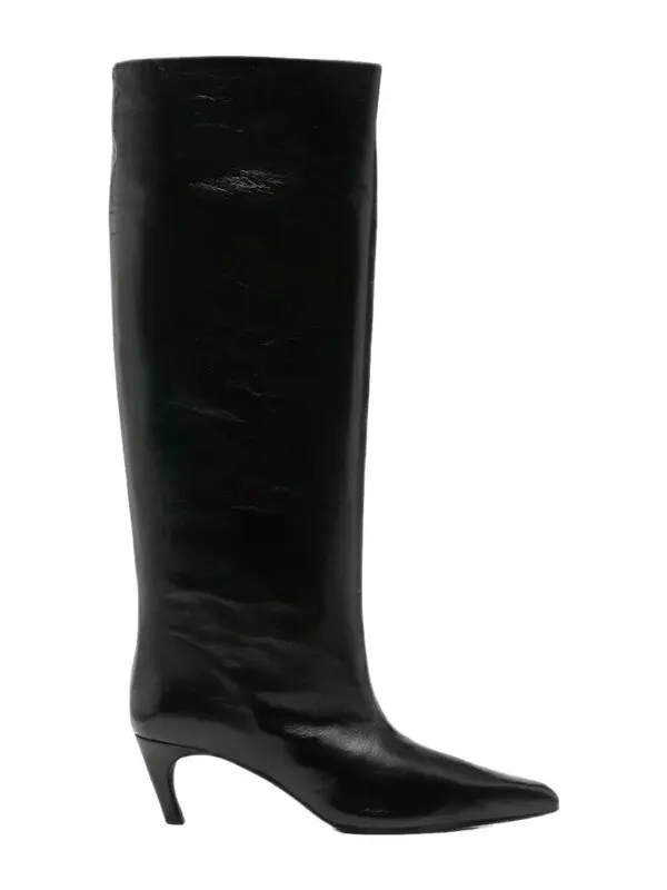POEVE Pathos Pointed-toe Knee-high Boots - Black