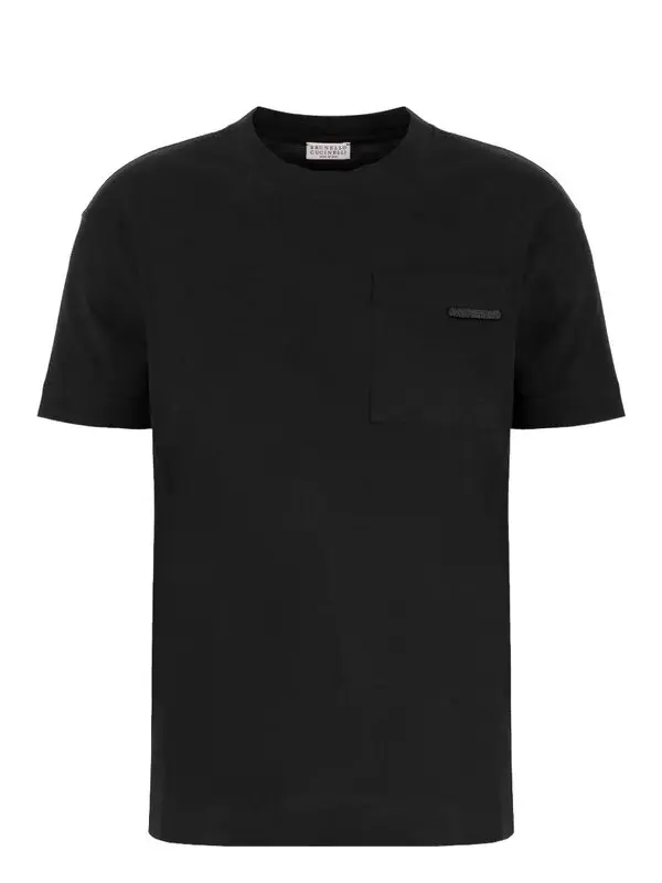 Brunello Cucinelli Monili Embellished T-shirt - Black