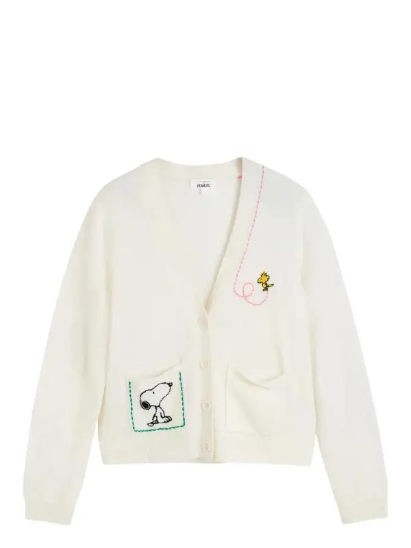 Chinti & Parker Embroidered Cardigan - Neutrals