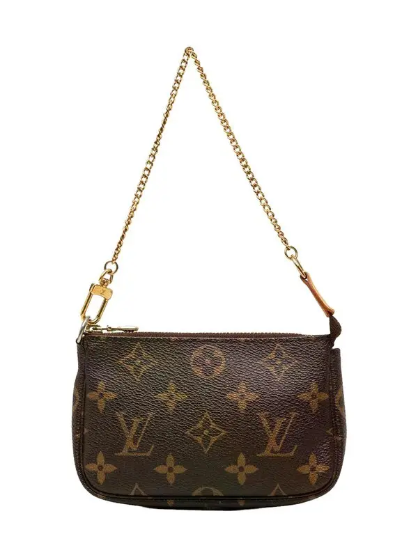 LOUIS VUITTON Monogram Mini Pochette Accessoires Handbag - Brown