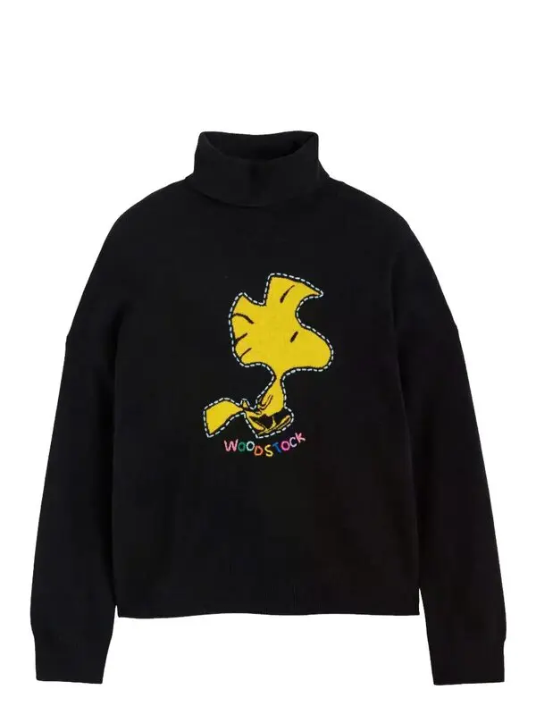 Chinti & Parker Woodstock Intarsia-knit Sweater - Black