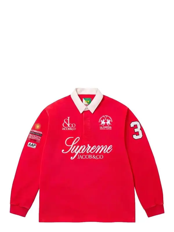 Supreme X La Martina X Jacob & Co Logo Polo Shirt - Red