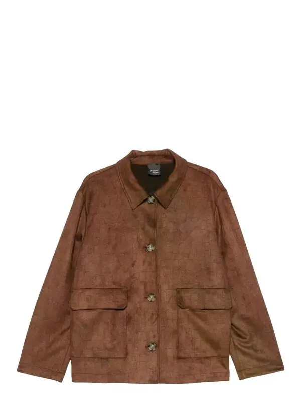 Marina Rinaldi Crocodile-effect Jacket - Brown