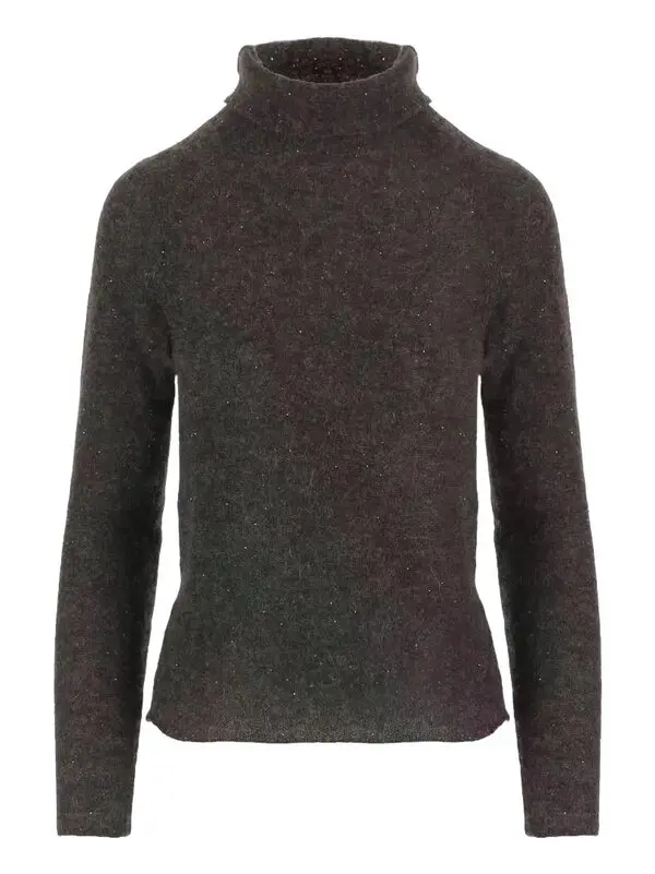 Bruno Manetti Sequin-embellished Roll-neck Sweater - Grey
