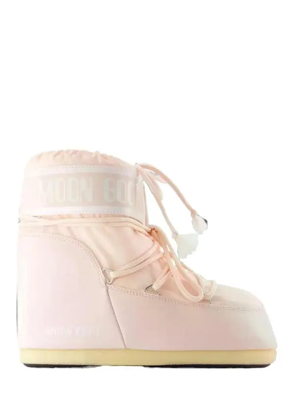 Moon Boot Icon Low Dusty Nylon Lace-up Boots - Pink
