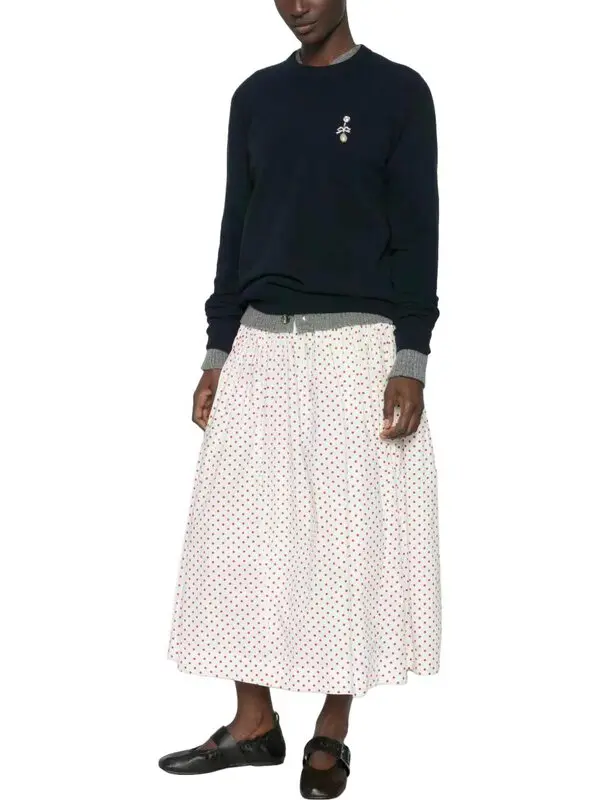 N°21 Crystal Embellished Raglan Sleeve Sweater - Blue