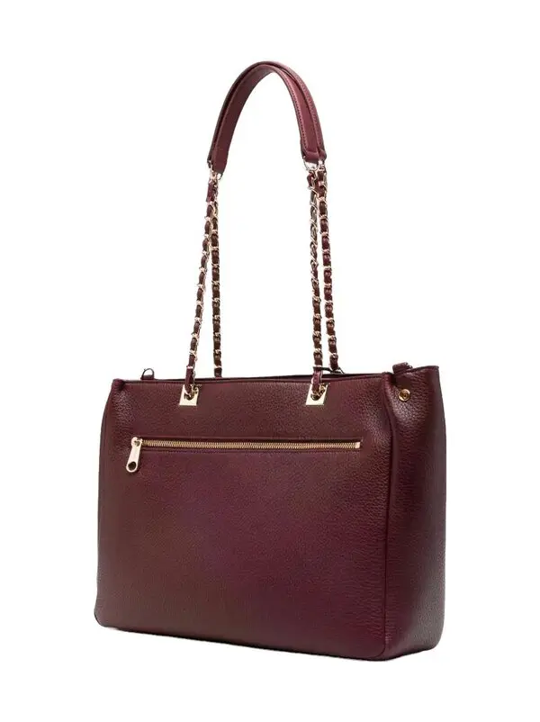 TWINSET Logo Detail Chain Shoulder Bag - Red