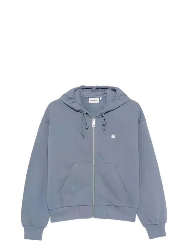 Carhartt Work In Progress Zip-fastening Hoodie With Embroidered Logo - Blue