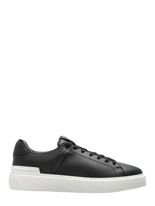 Balmain B-court Smooth Leather Trainers - Neutrals