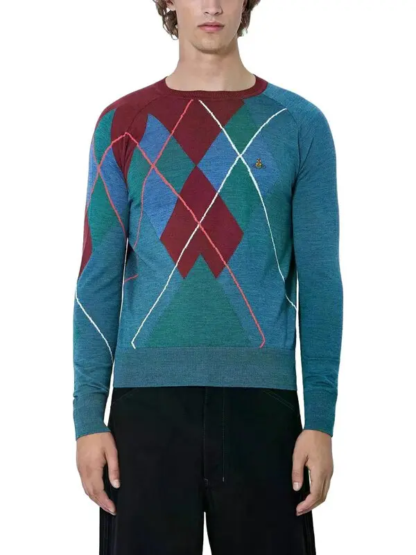 VIVIENNE WESTWOOD Argyle Jumper - Blue