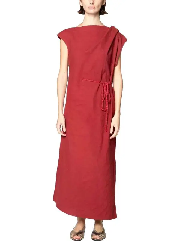 MULLER OF YOSHIOKUBO Linen Blend Maxi Dress - Black