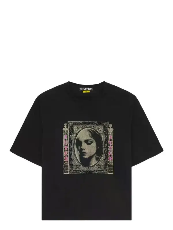 IUTER Fallen Love Graphic-print T-shirt - Black