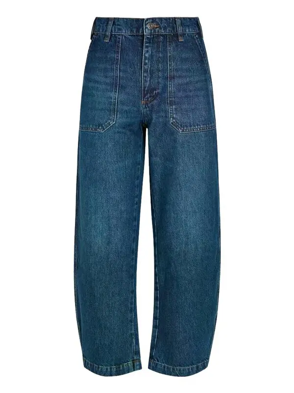 FRAME Ranger Patch-pocket Wide-leg Jeans - Blue