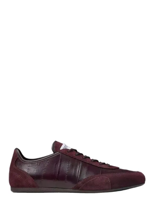 JIMMY CHOO Sunny Low Top Trainers With Eel Print - Red