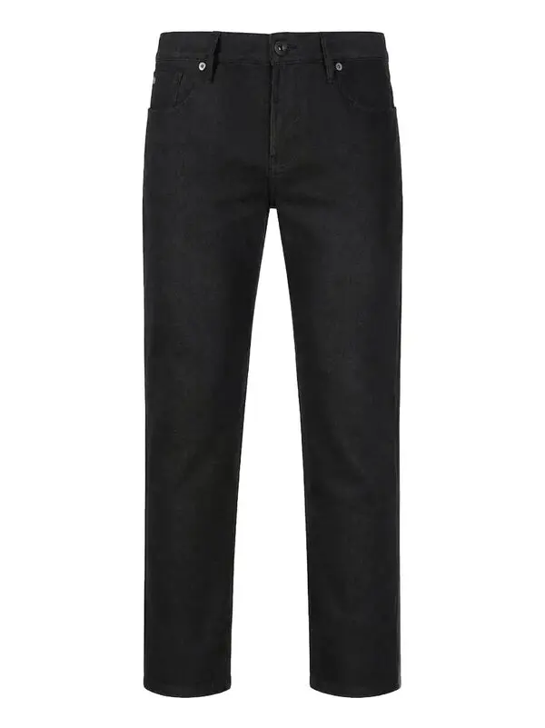 Emporio Armani Logo Plaque Jeans - Black