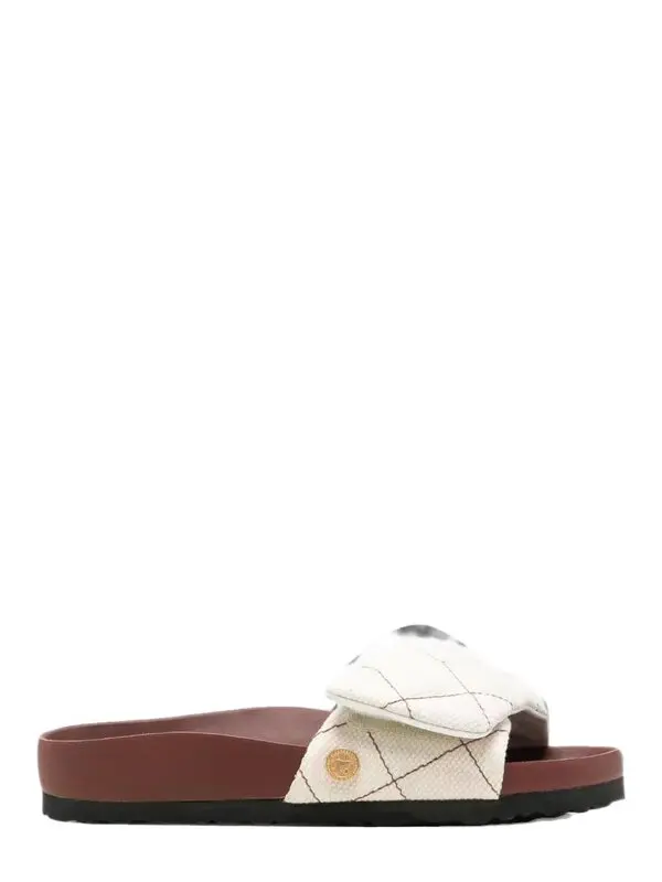 BIRKENSTOCK Quilted Canvas Slides - Neutrals