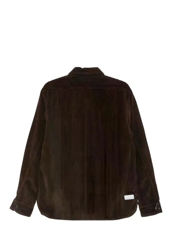 NINE:INTHE:MORNING Corduroy-textured Button-up Shirt - Brown